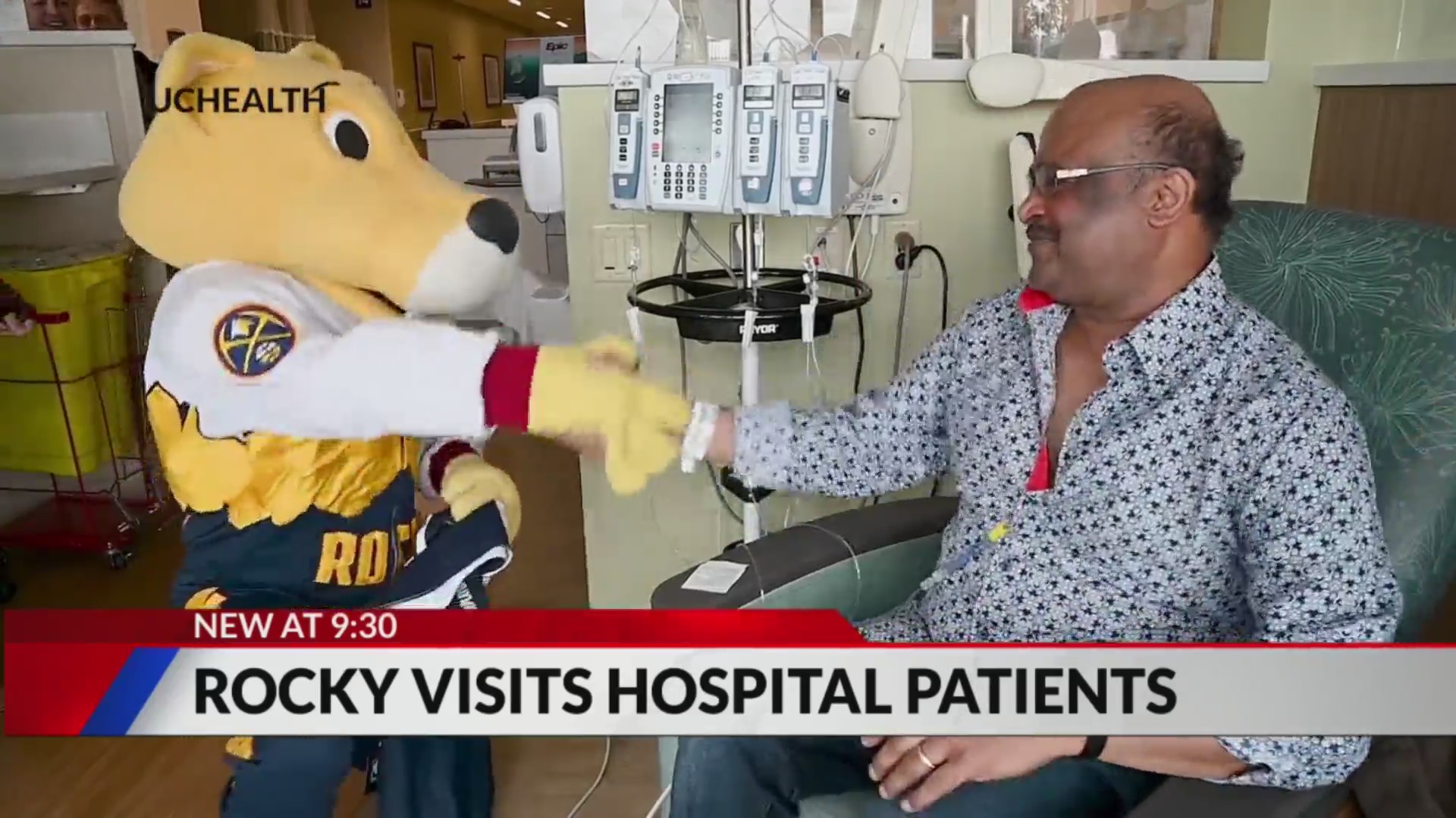 Denver Nuggets mascot surprises patients at UCHealth cancer center ...