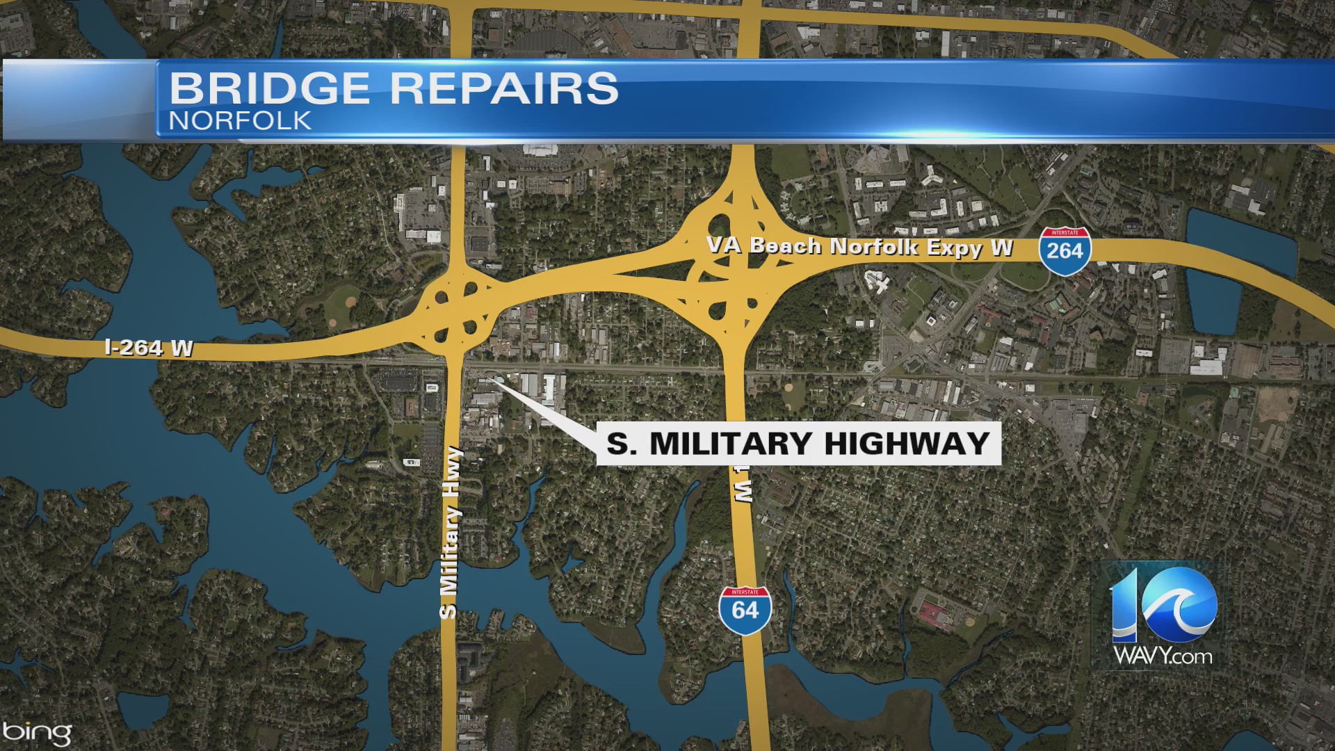 Military Highway Bridge construction underway – WAVY.com