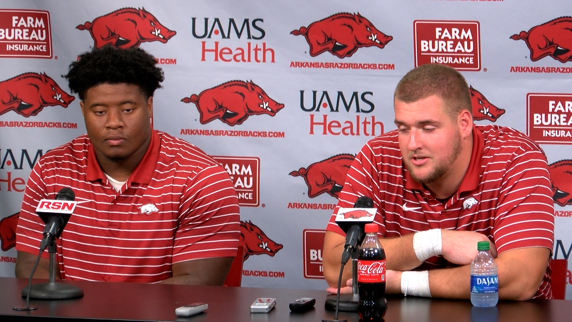 Terry Hampton and Beaux Limmer talk fall camp on the lines – KNWA FOX24