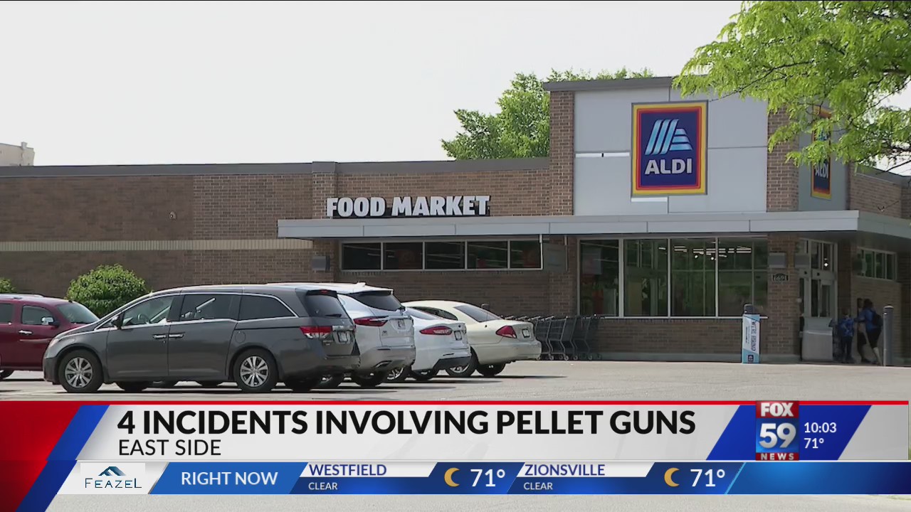 Person shot by a pellet gun at Aldi in string of shootings – Fox 59