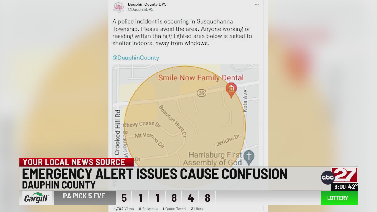 Dauphin Co. emergency alert issues cause confusion – ABC27