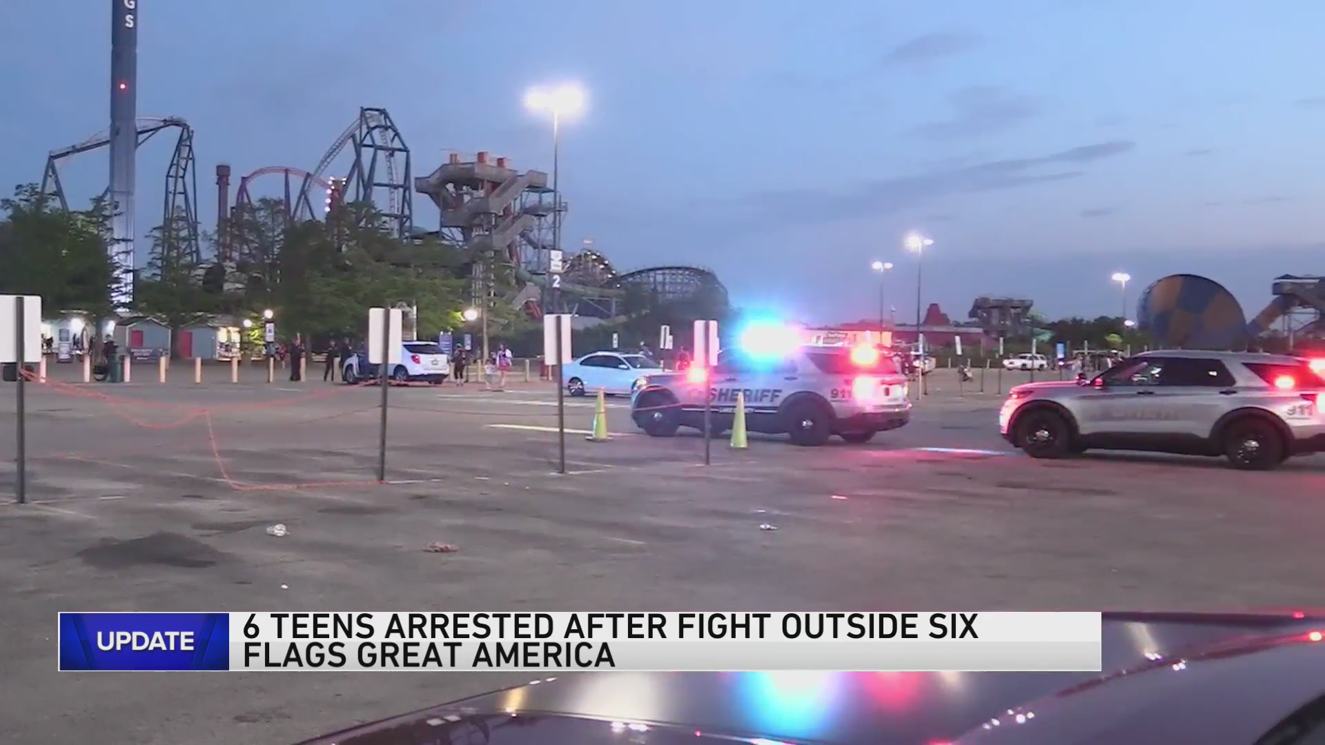 6 teens arrested after fight outside Six Flags Great America – WGN-TV