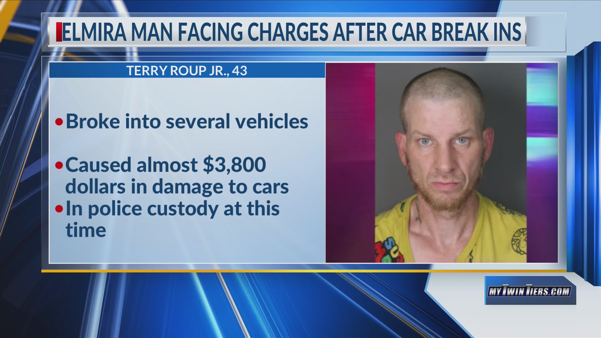Elmira Man Arrested After January Vehicle Break Ins Wetm