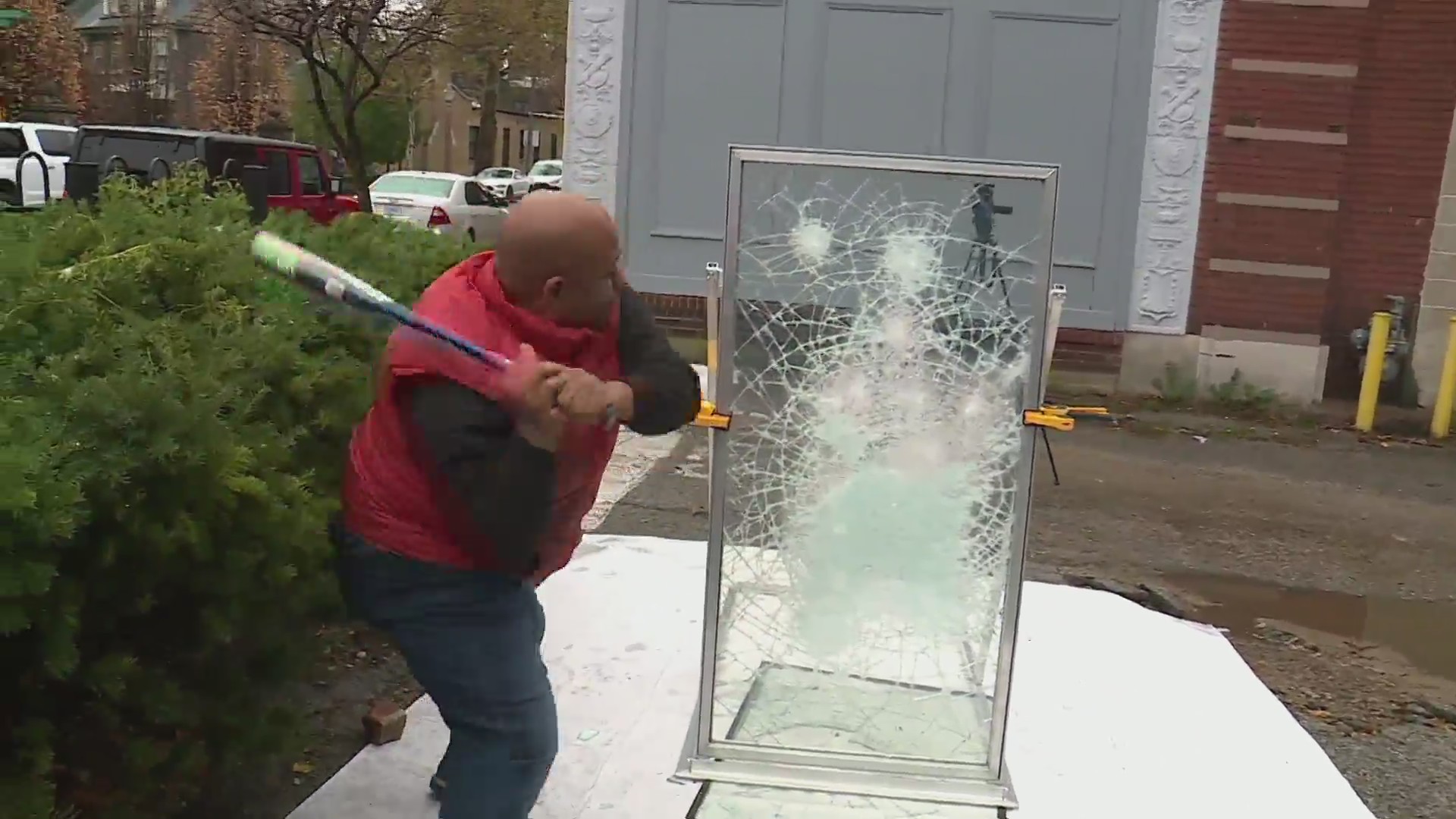 Security company demonstrates anti-smash windows to St. Louis ...