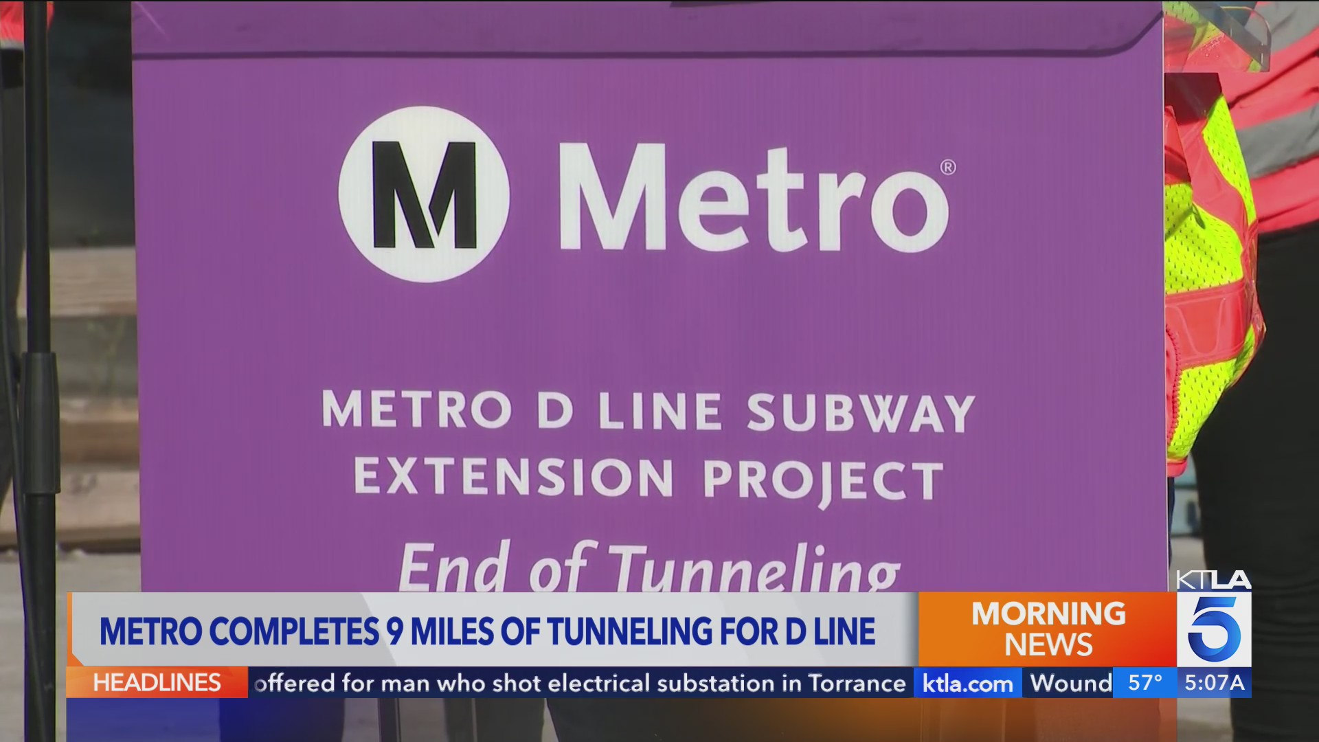 Metro D Line extension project reaches construction milestone – KTLA