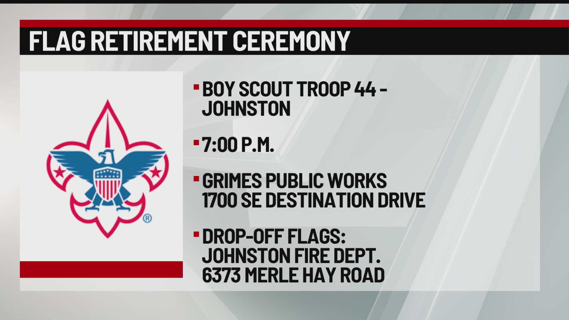 Local Boy Scouts holding flag retirement ceremony for Flag Day – who13.com