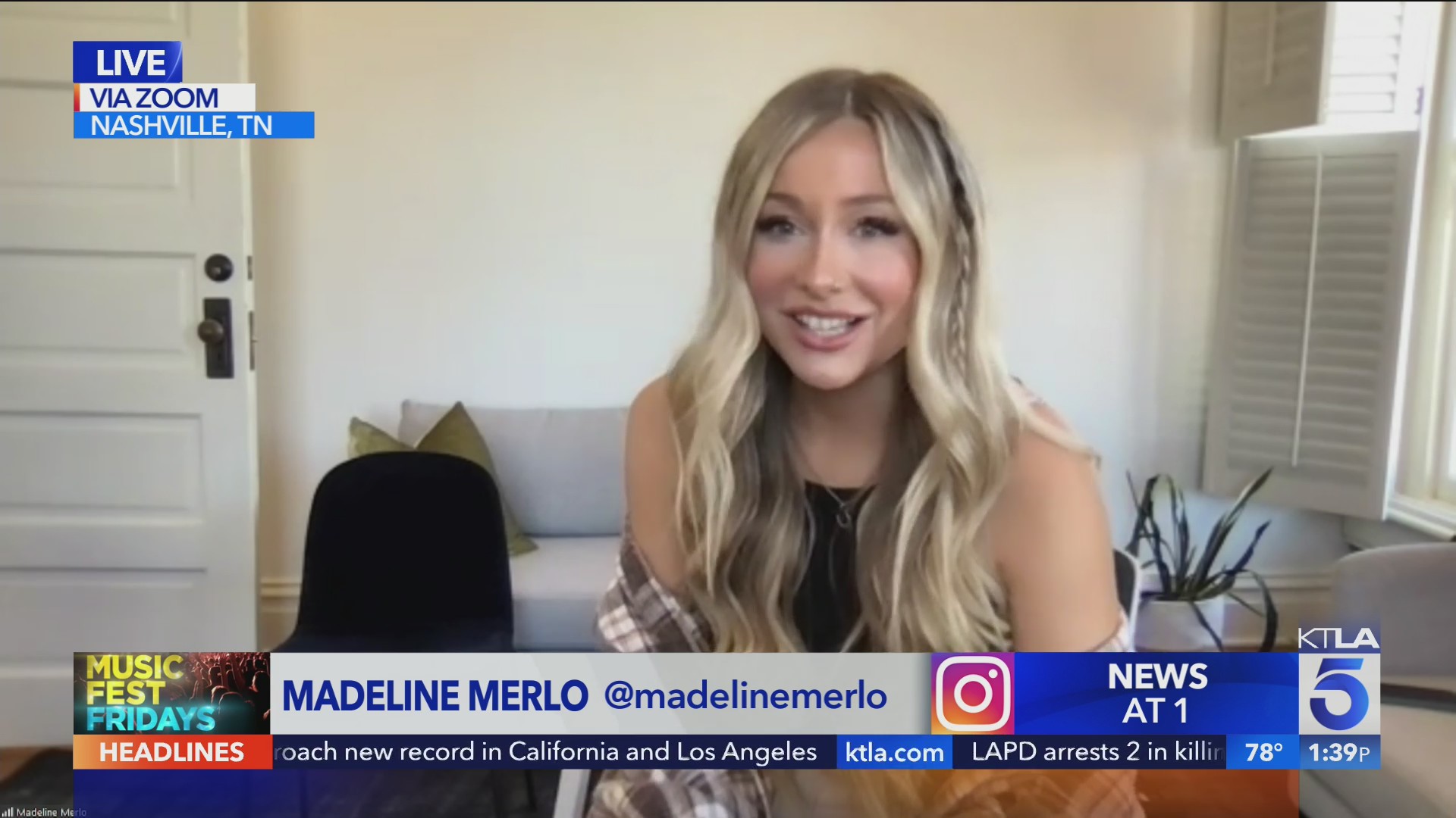 Music Fest Fridays: Madeline Merlo performs ‘Slide’ from new E.P. – KTLA