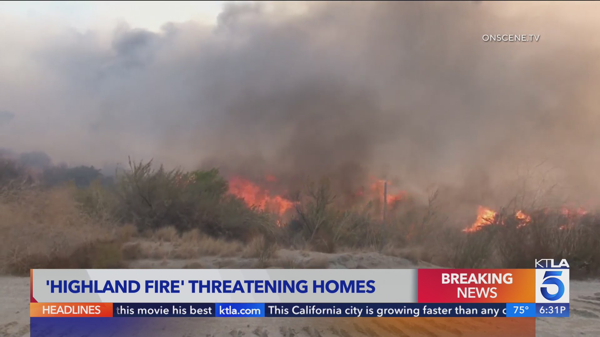 Some 1,300 homes evacuated due to Highland Fire in Riverside County – KTLA