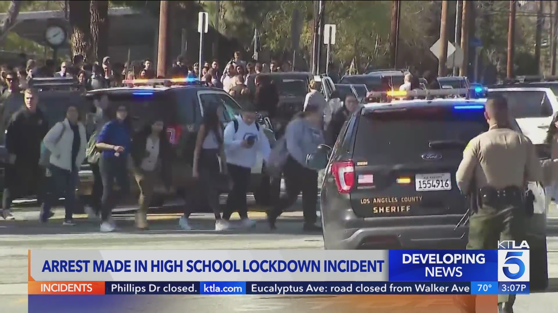 Arrest made in high school lockdown incident – KTLA
