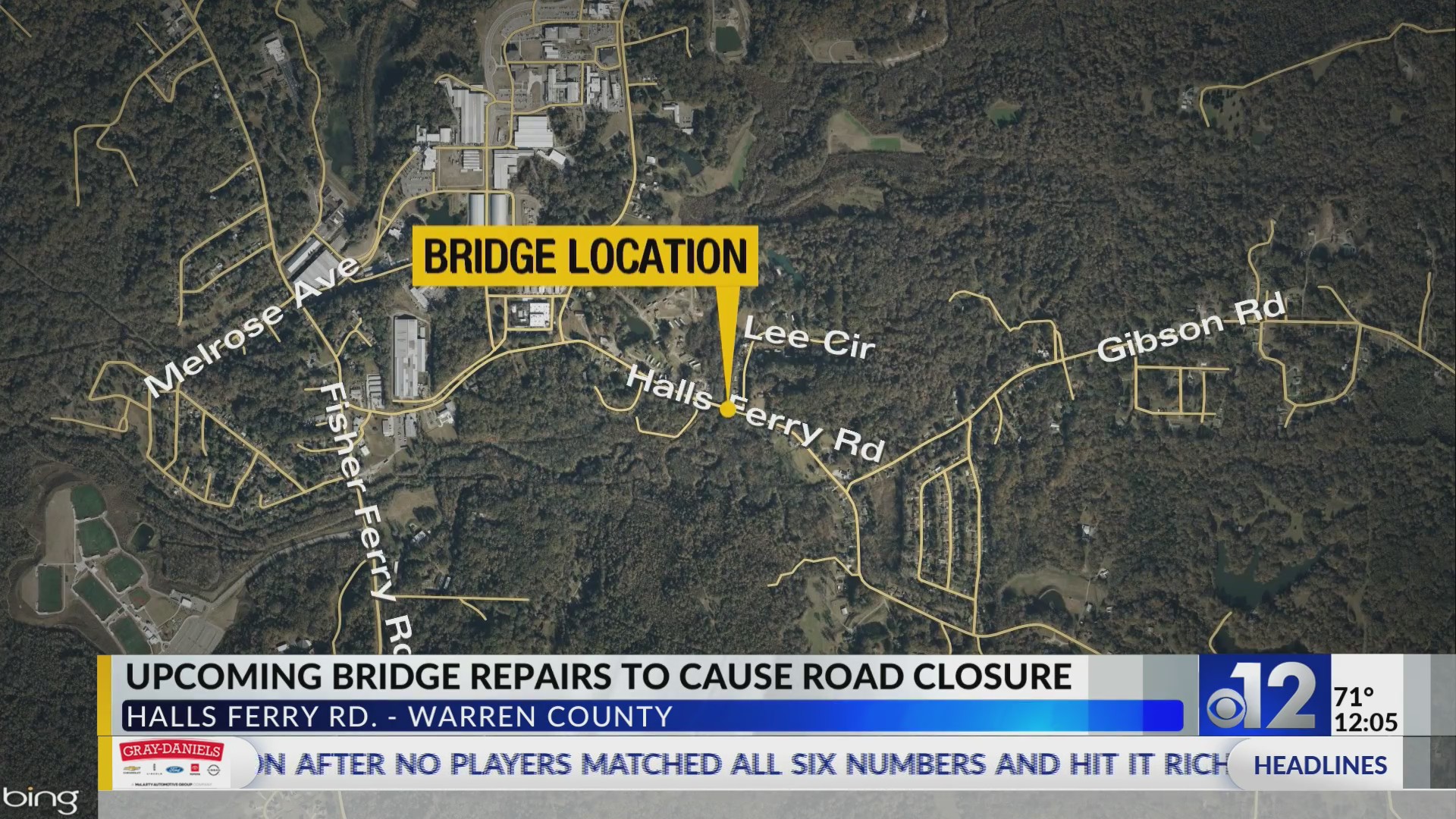 Warren County bridge to close for repairs – WJTV