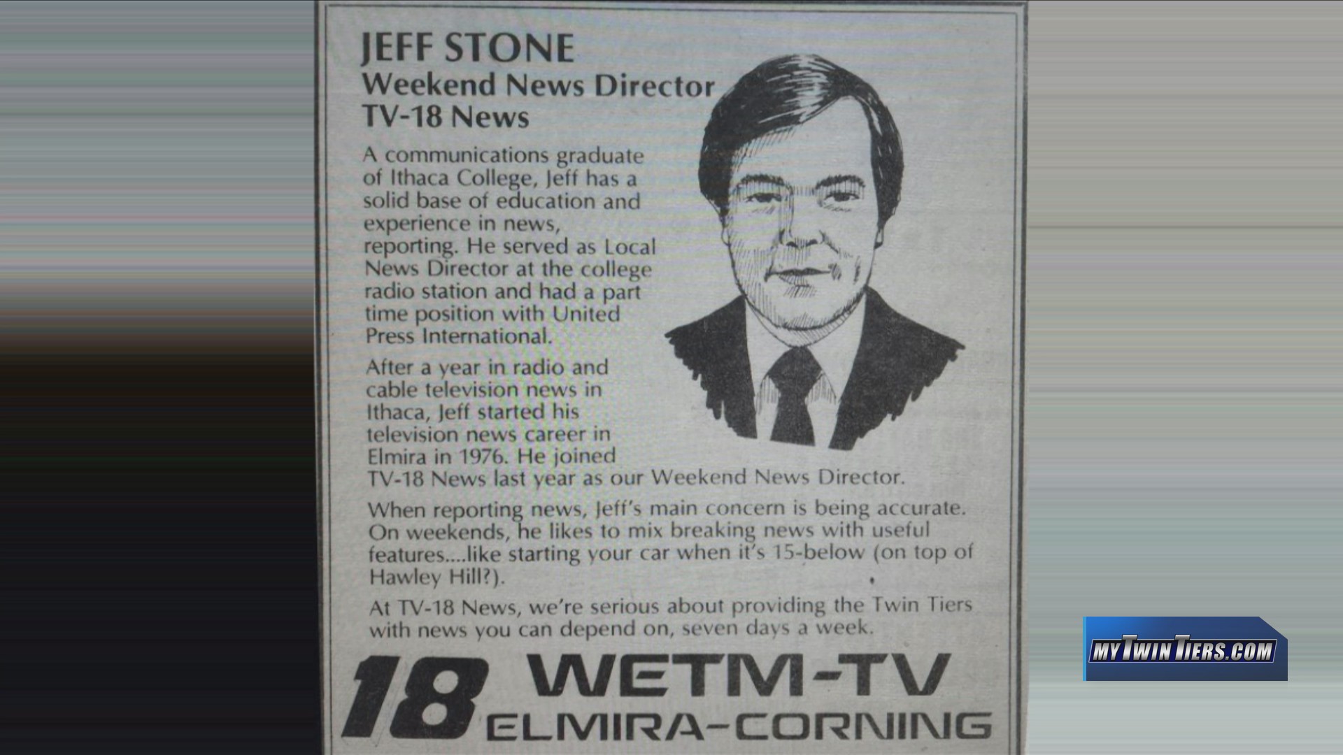18 Sports Flashback – Jeff Stone promo article – WETM – MyTwinTiers.com