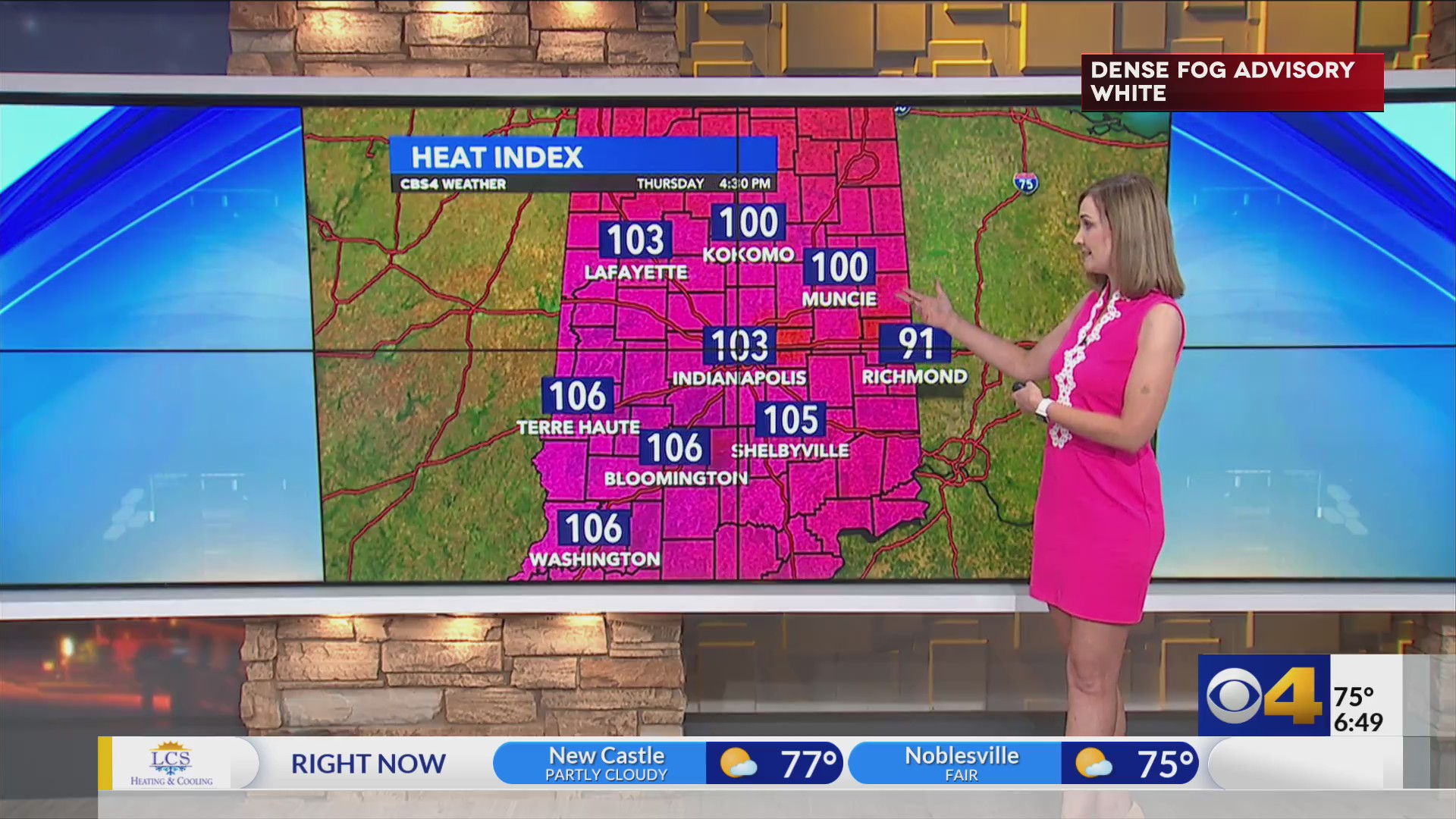 Dangerously hot and humid; small storm chance – WTTV CBS4Indy