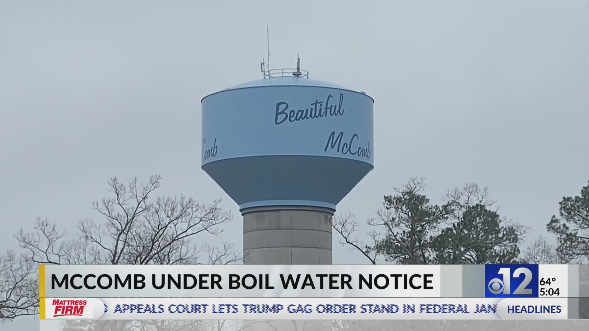 McComb’s water towers recover after cold snap – WJTV