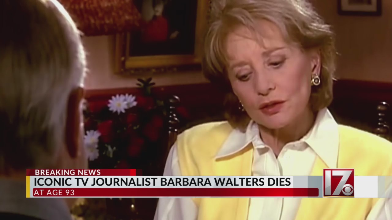 Barbara Walters, trailblazing TV journalist, dies at 93 – CBS17.com