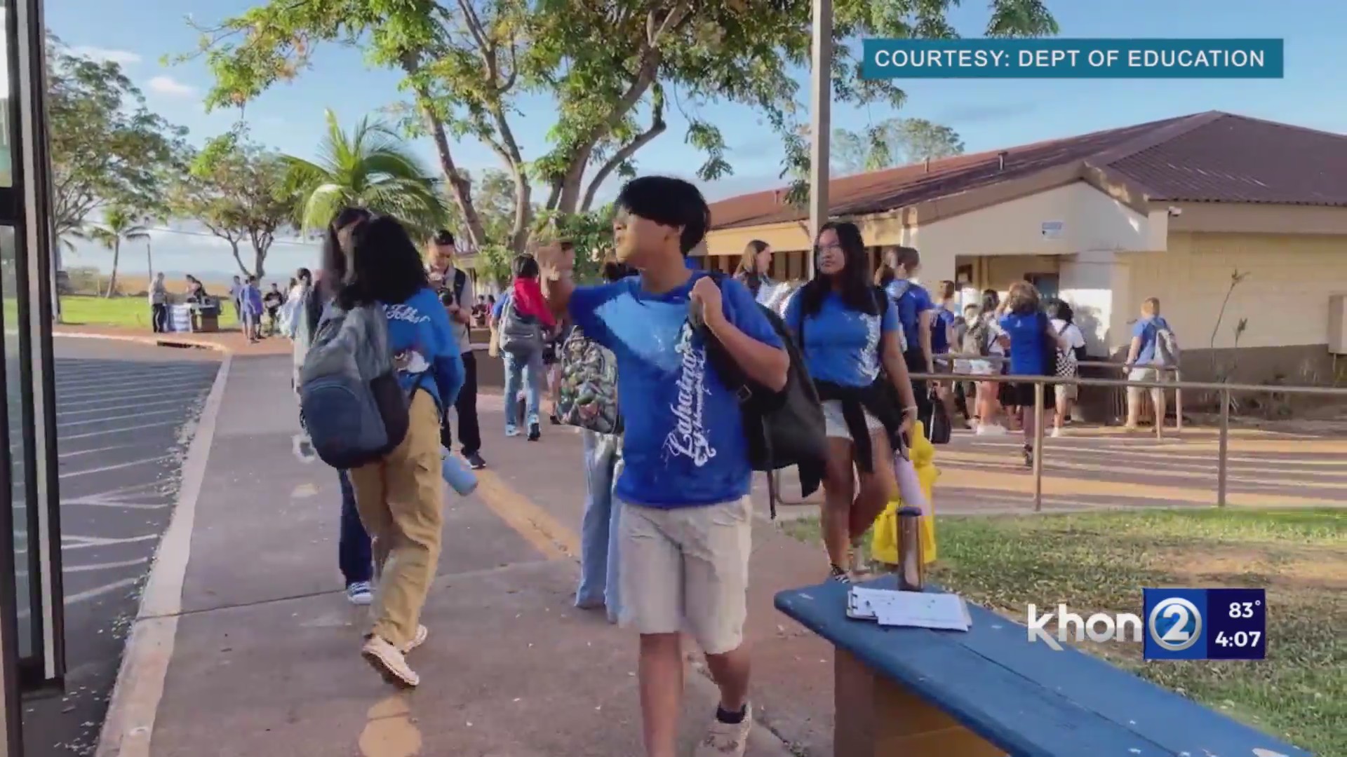 Lahaina Intermediate students make their first return to campus ...