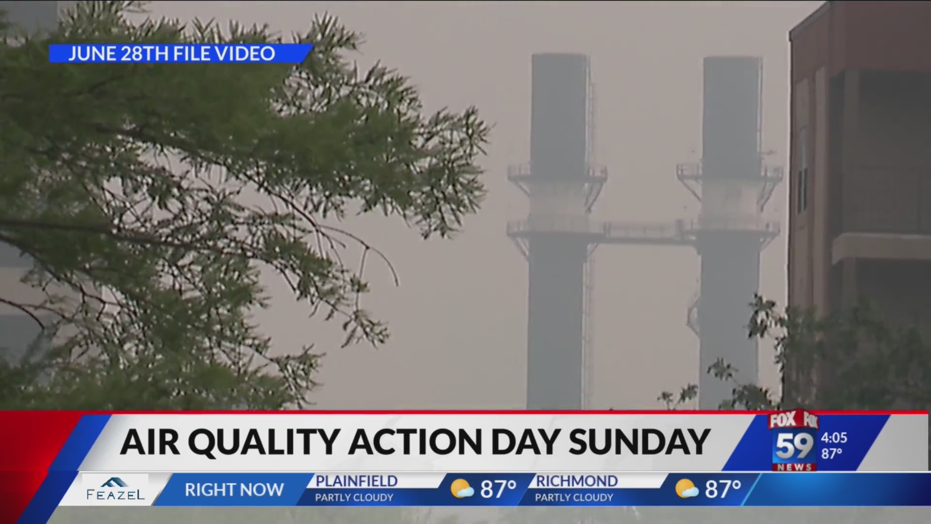 Canadian wildfire smoke returns to Indiana on Sunday; air quality alert issued – Fox 59