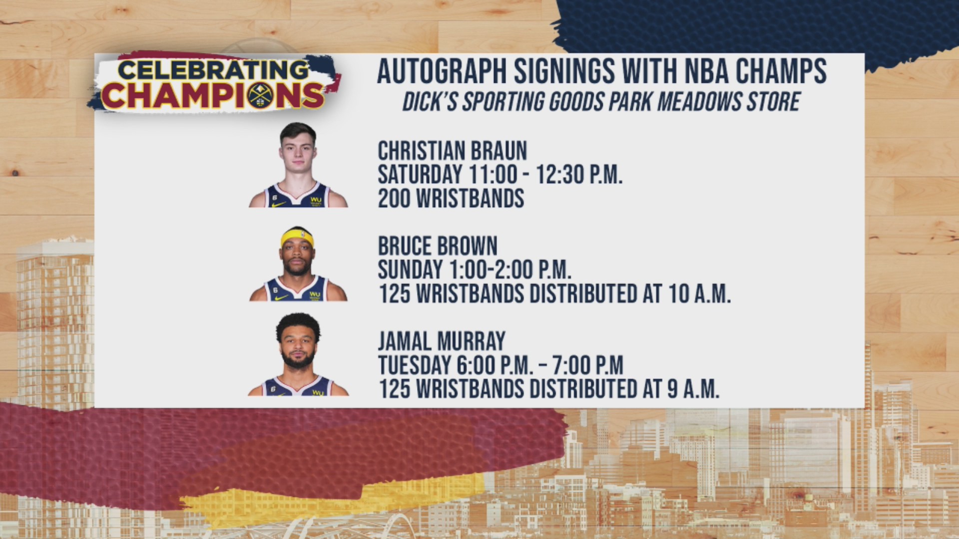 Nuggets players signing autographs for fans this weekend – FOX31 Denver