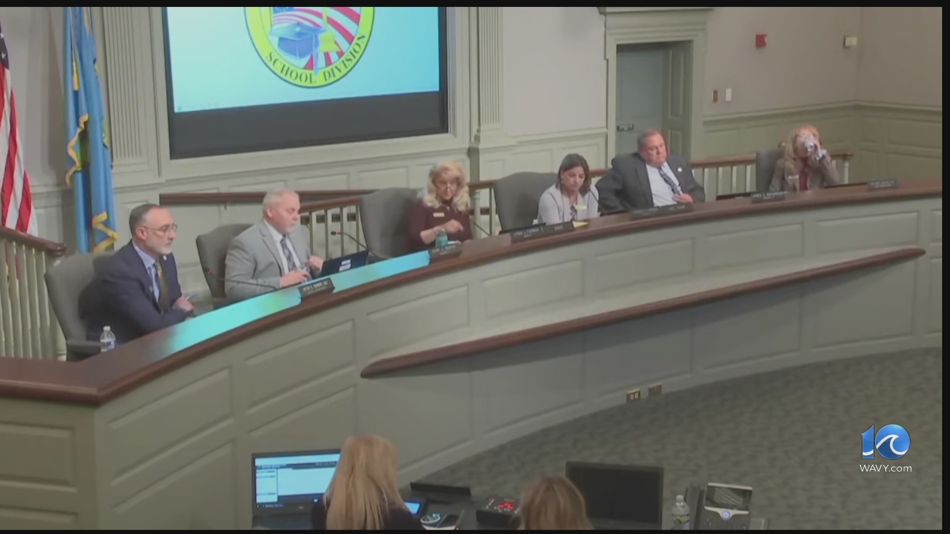 Dozens speak out over concerns with new York County School Board leadership – WAVY.com