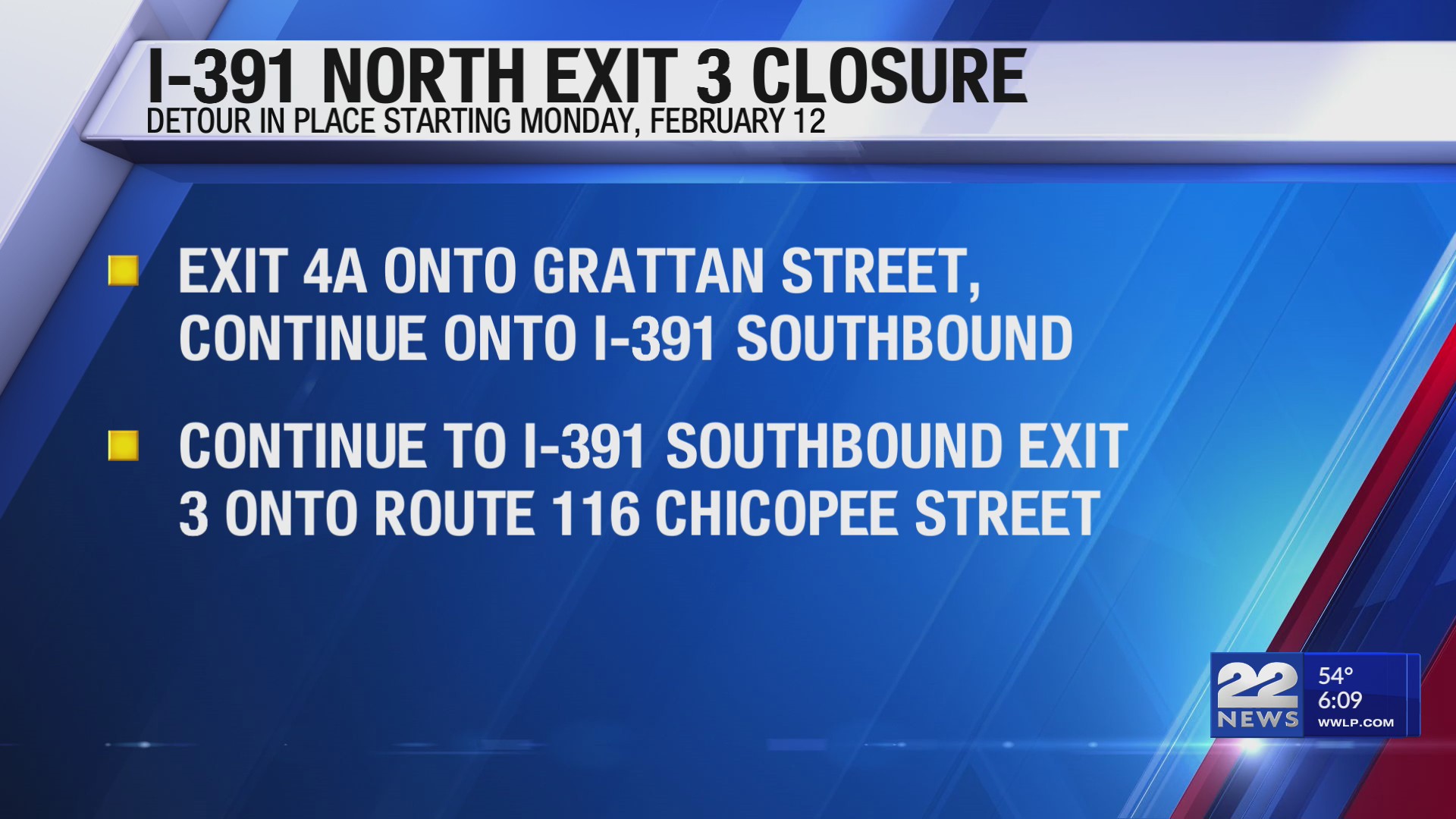 Mass DOT has announced a temporary closure of the I-391 northbound exit ...
