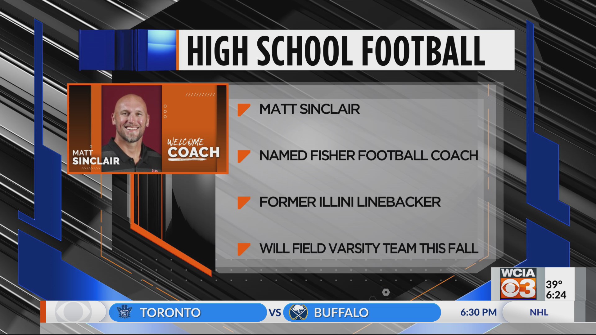 Former Illini Matt Sinclair named Fisher football coach – WCIA.com