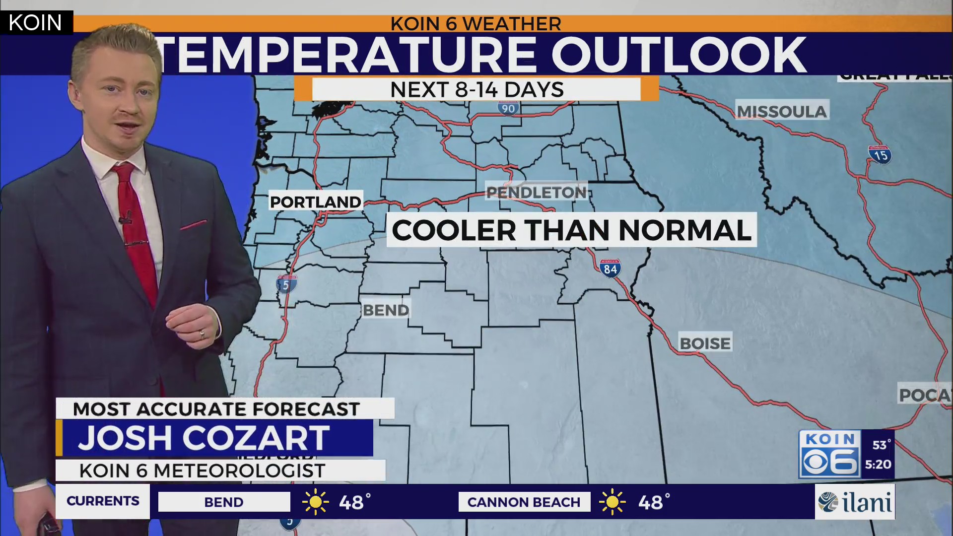 Cooler than normal temperatures expected in Portland – KOIN.com