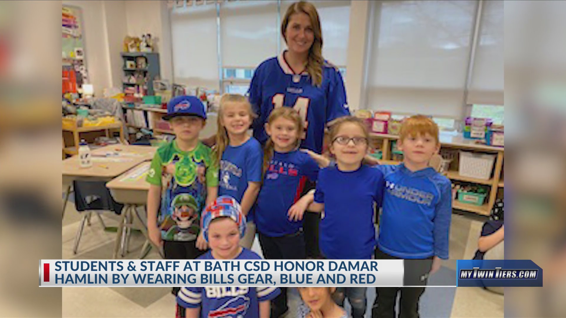 Bath students wear Bills gear to honor Damar Hamlin – WETM ...