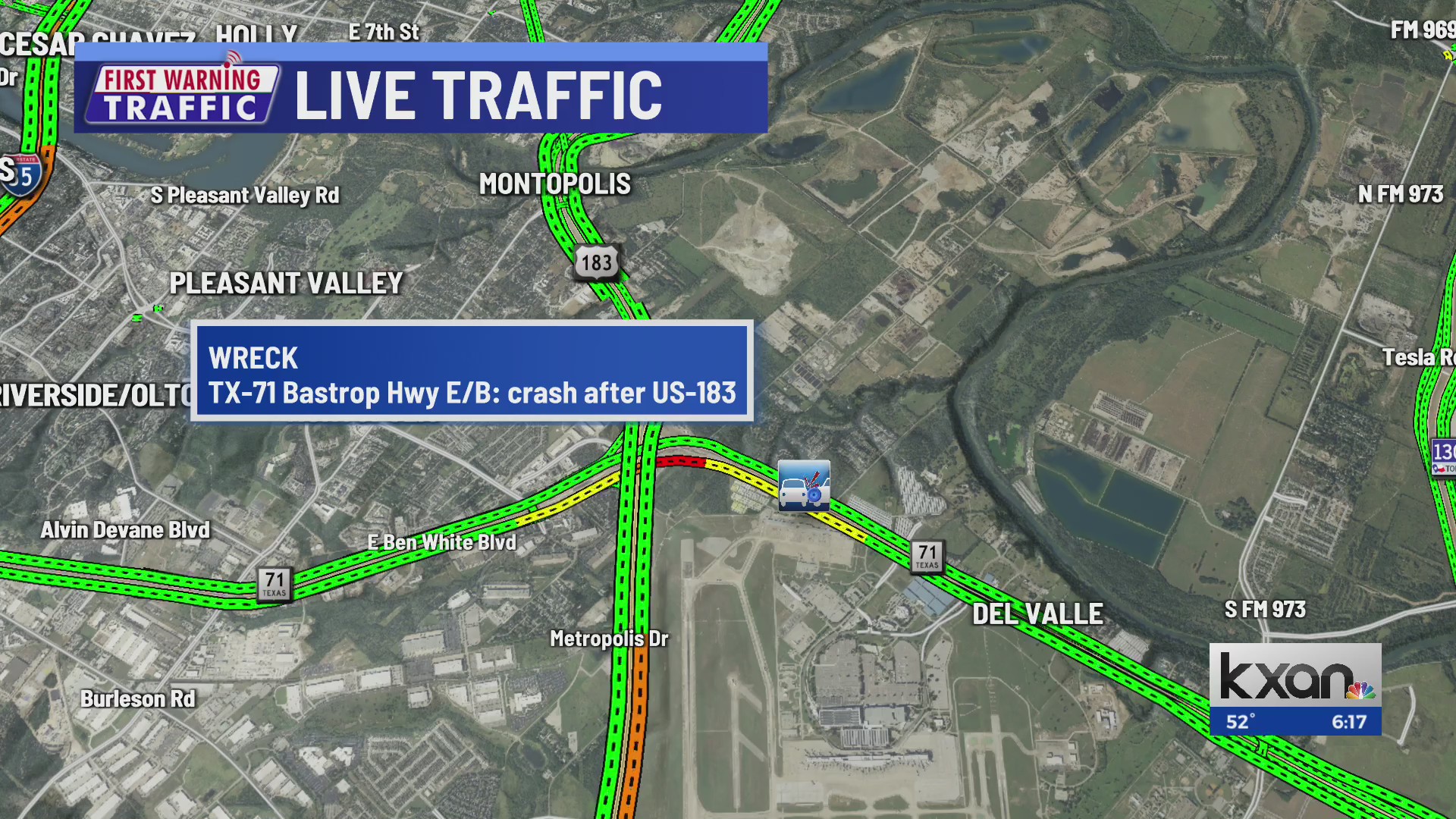 Crash shuts down Highway 71 near Austin airport – KXAN Austin