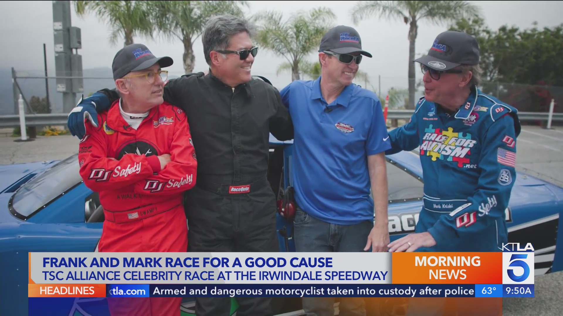 KTLA’s Frank Buckley and Mark Kriski hit the Irwindale Speedway for a ...
