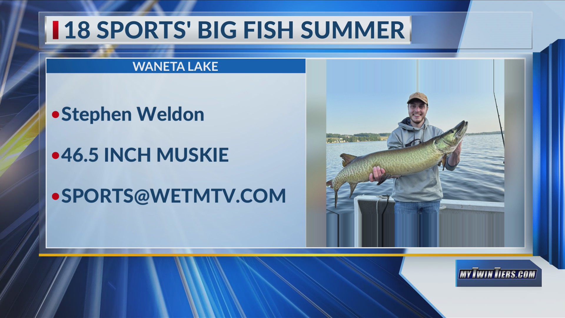 18 Sports’ Big Fish Summer – Stephen Weldon’s Muskie – WETM ...
