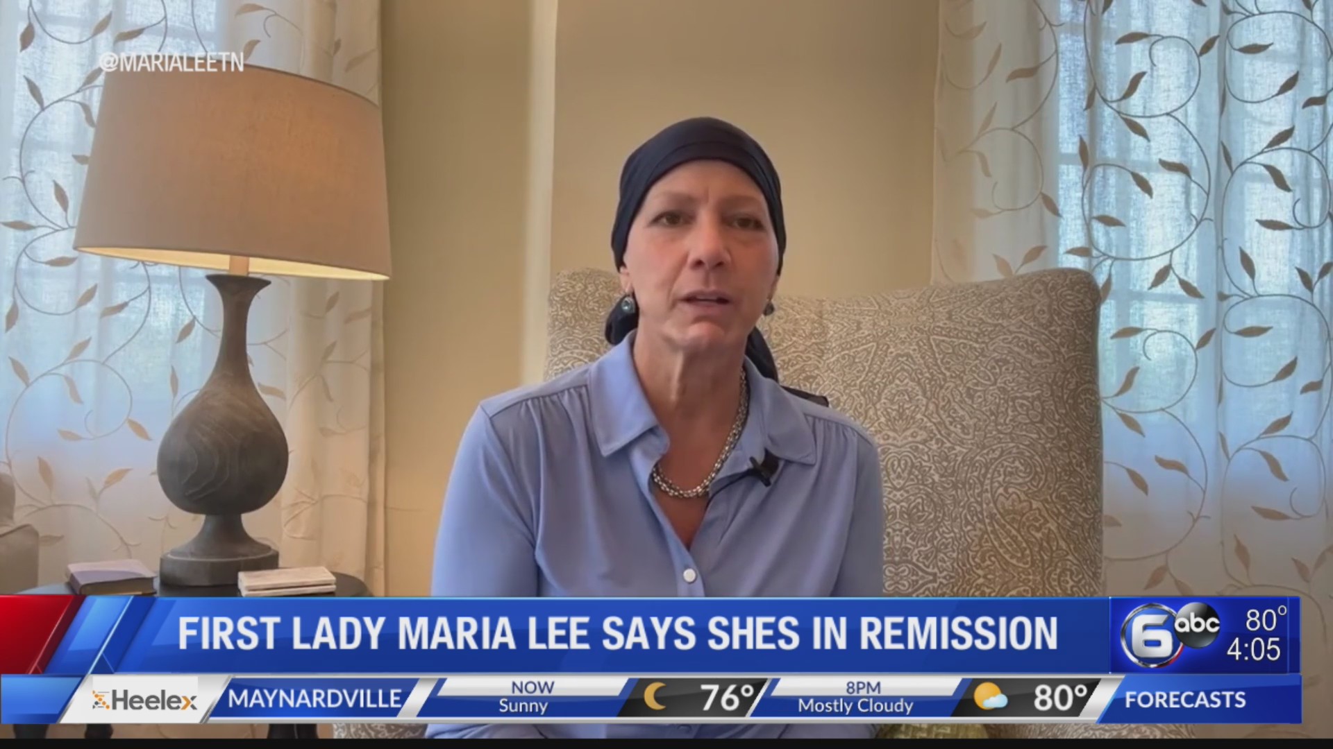 First Lady Maria Lee says she’s in remission – WATE 6 On Your Side