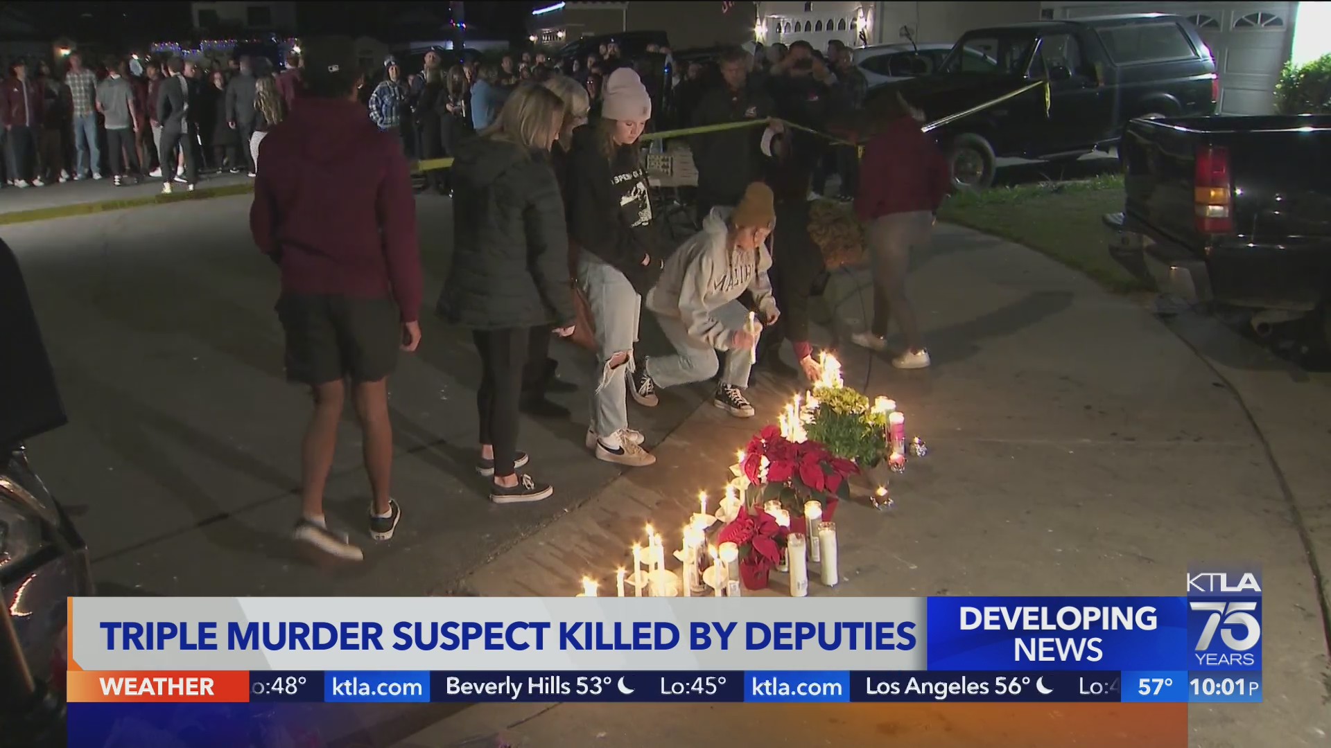 Candlelight vigil held for Riverside triple homicide victims – KTLA