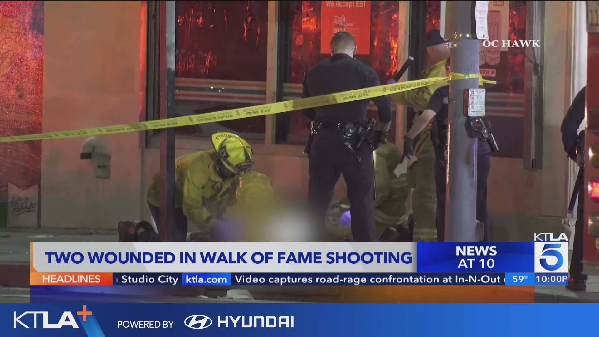 2 wounded in shooting on Hollywood Walk of Fame – KTLA
