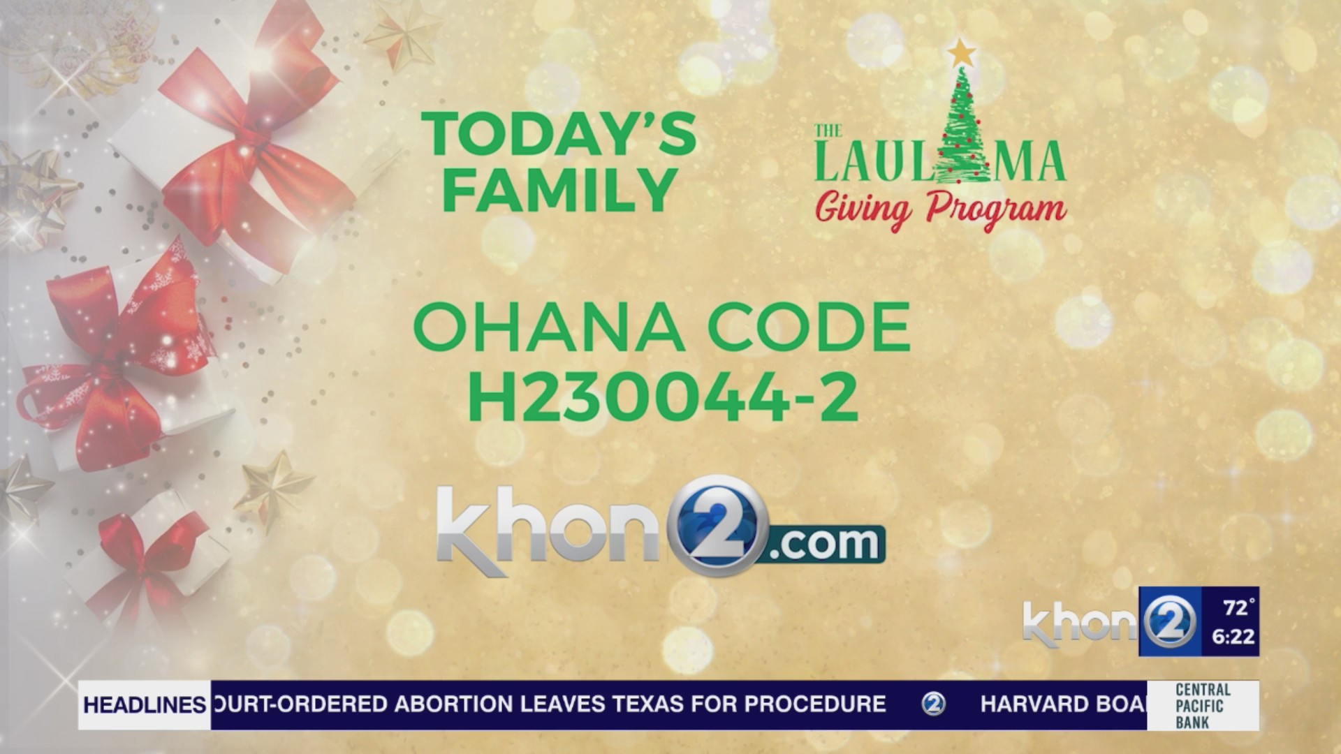 Dedicated mother, son in need of laulima – KHON2