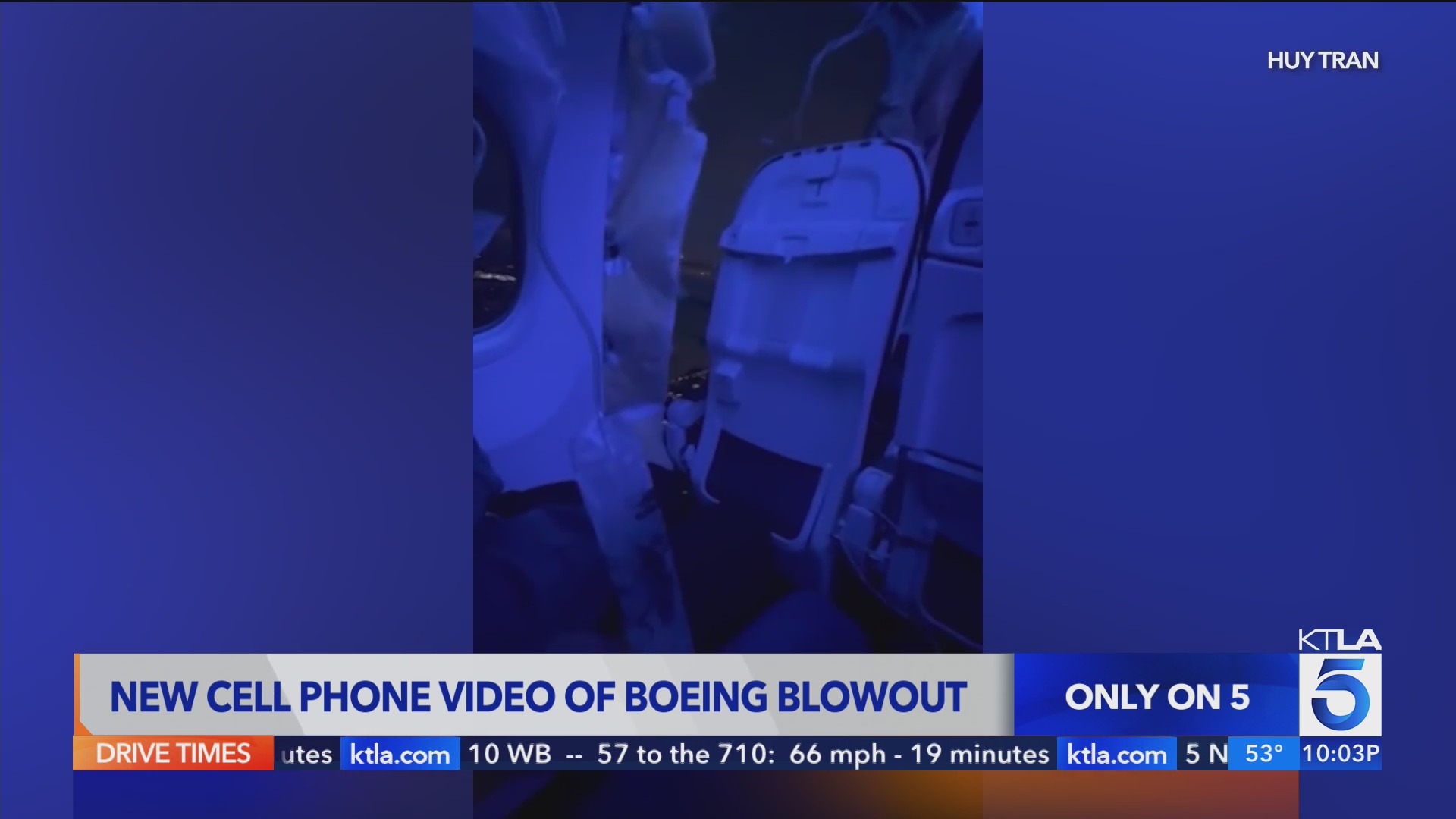 New cellphone of Alaska Air fuselage blowout – KTLA