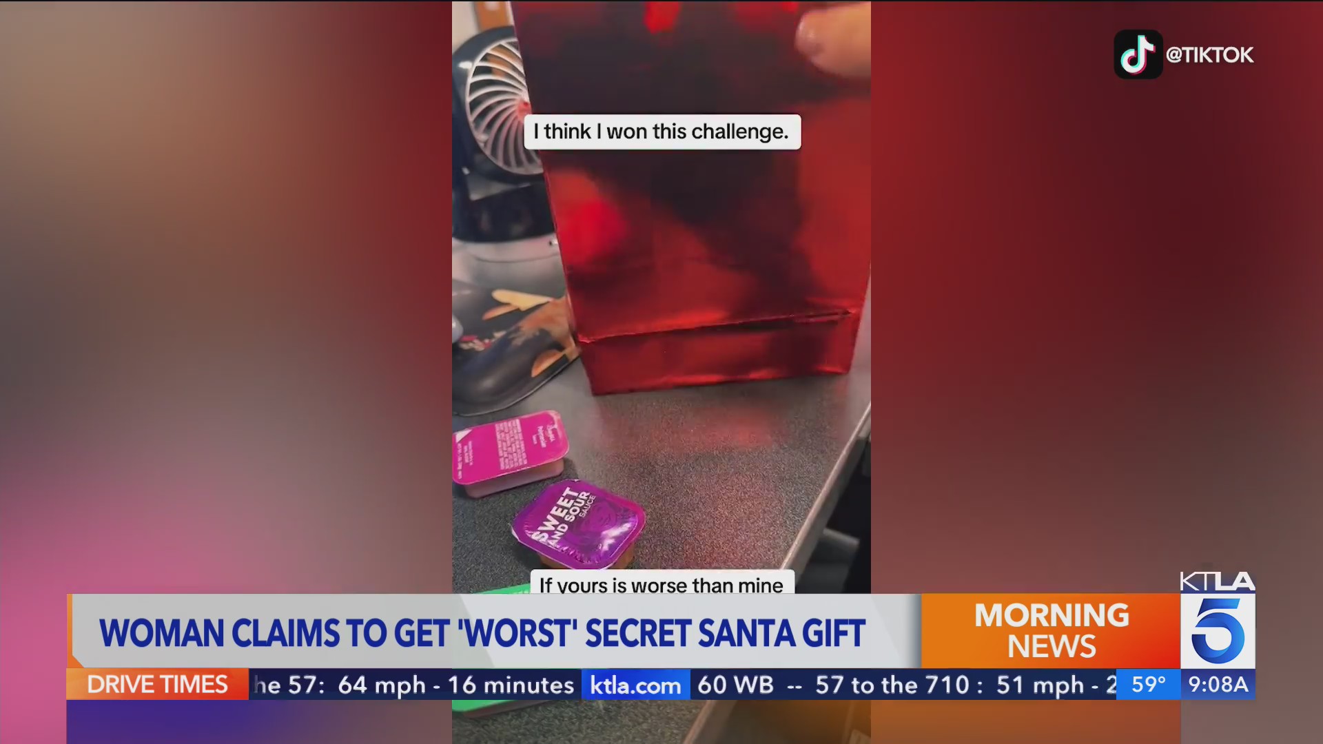 Woman claims to get “worst” secret santa gift, goes viral – KTLA