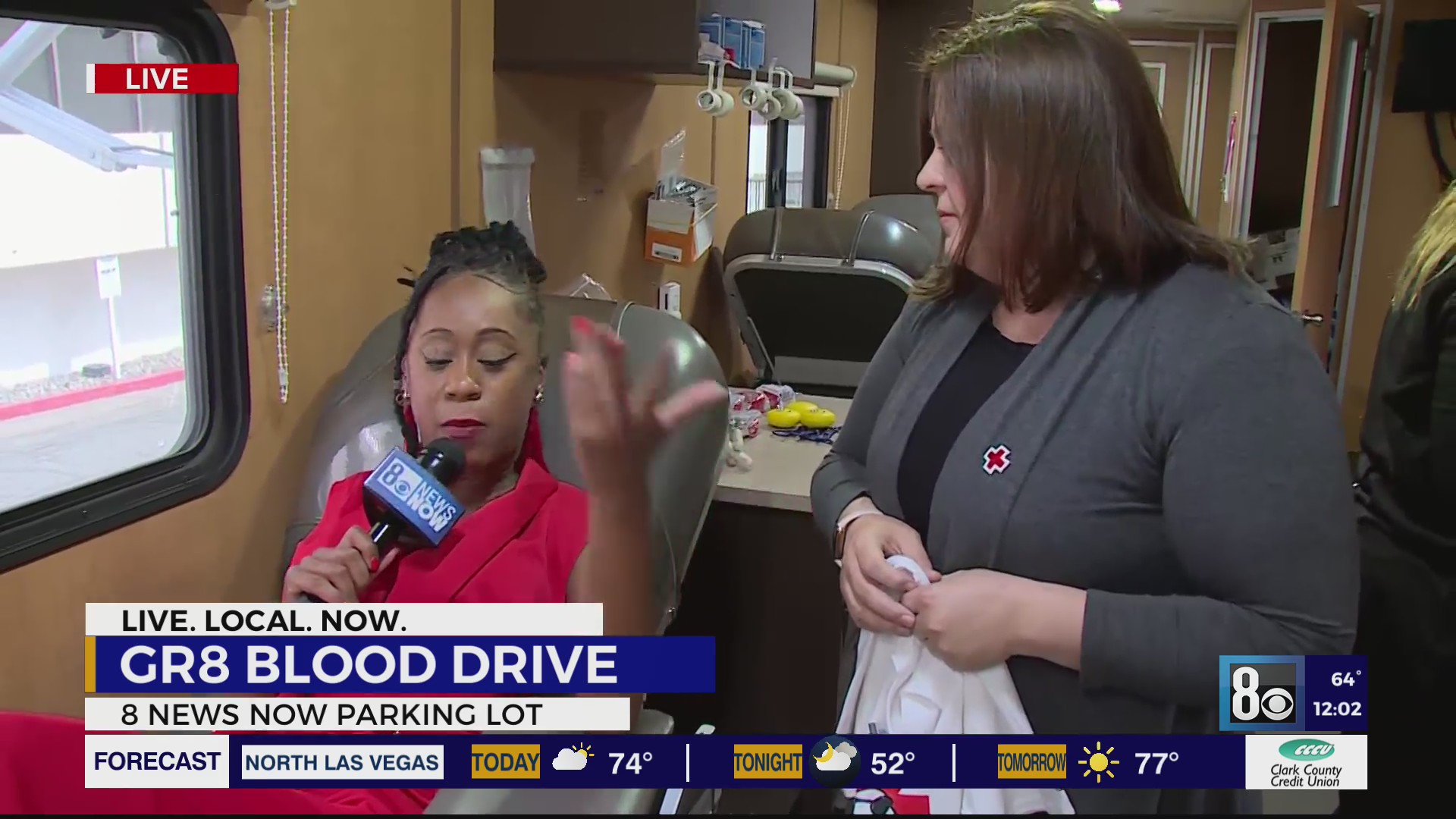 Gr8 Blood Drive live from the 8 News Now parking lot – KLAS