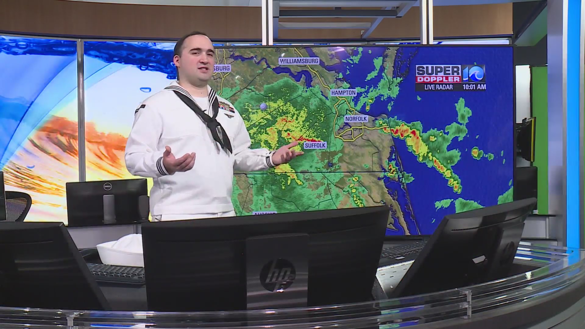 Chief Meteorologist Jeff Edmondson and NAVY Weather Fleet forecaster ...