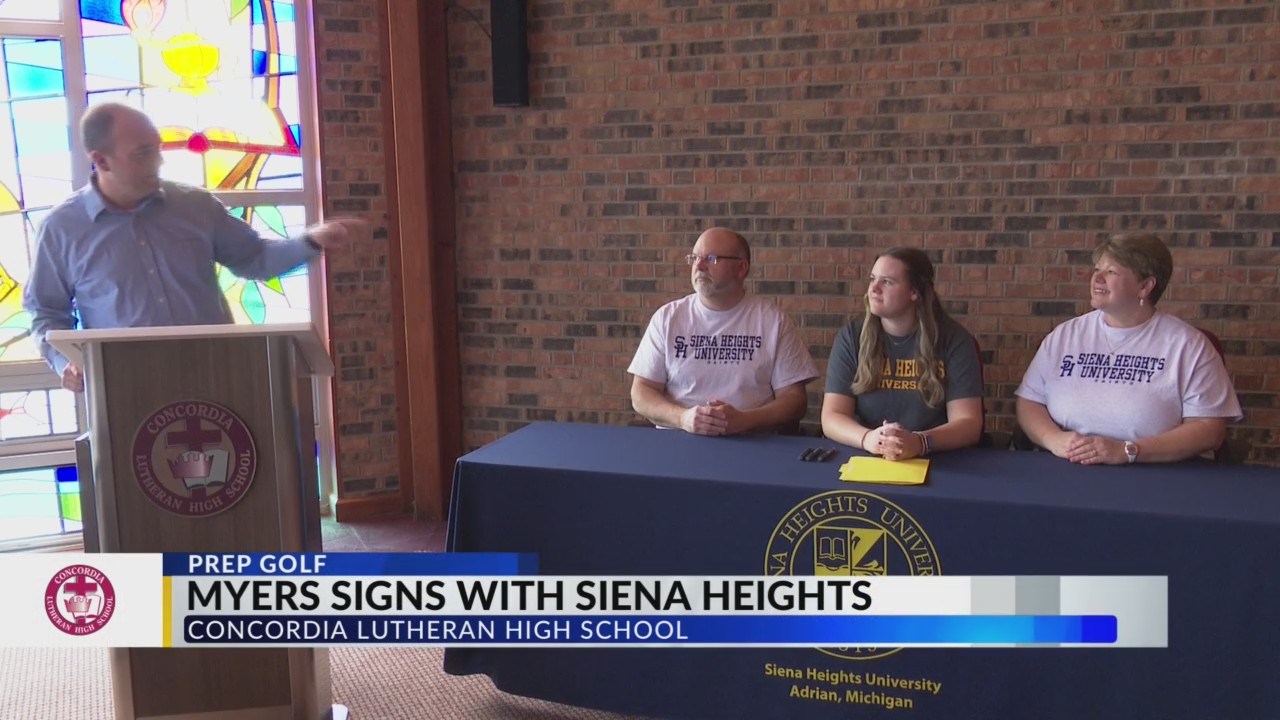 Concordia’s Addison Myers signs with Siena Heights University golf ...