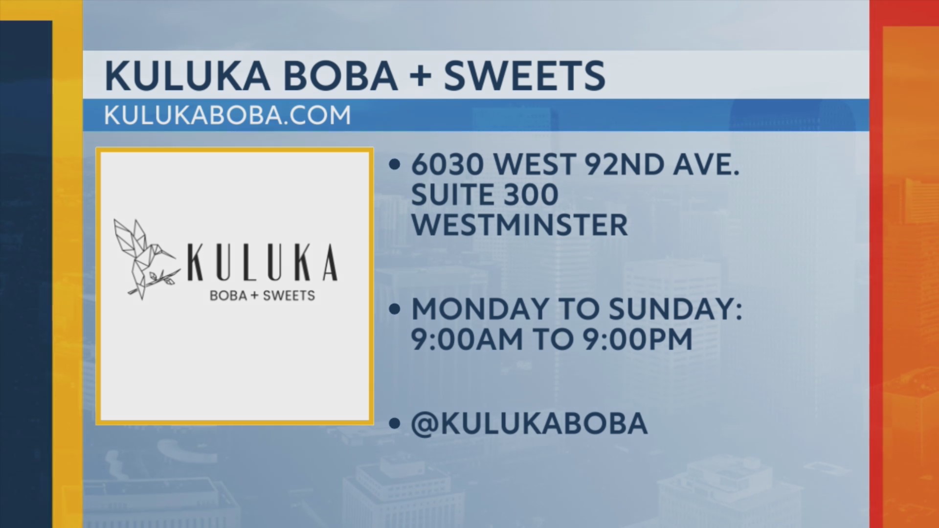 Kuluka Boba and Sweets – FOX31 Denver