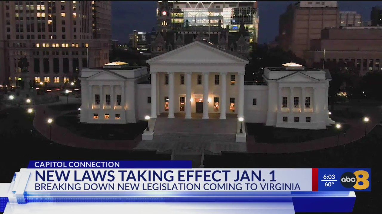 New laws to go into effect in Virginia on January 1, 2024 – WRIC ABC 8News