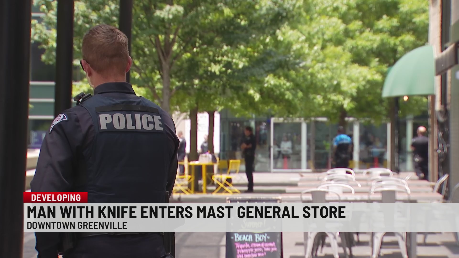 Man armed with knife causes damage at Mast General Store in Greenville ...