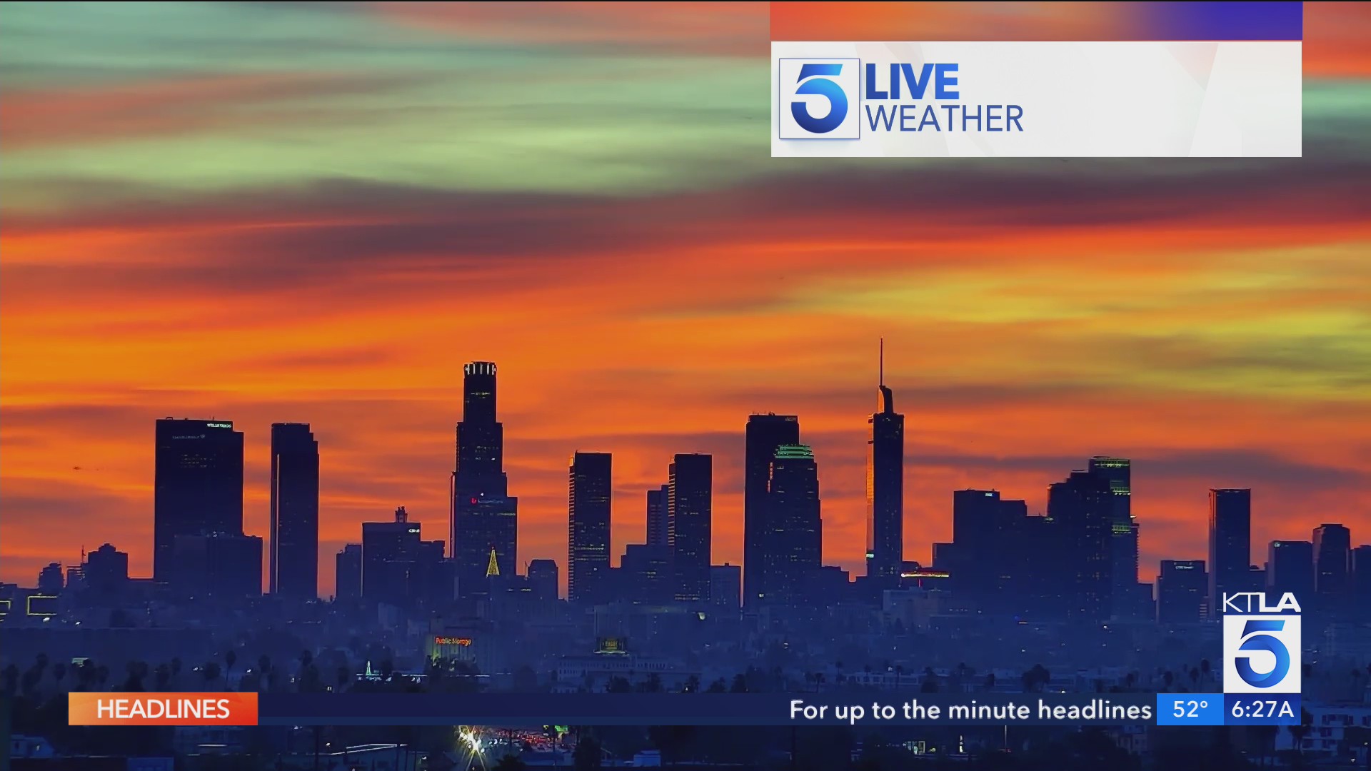 Sunrise creates stunning backdrop for downtown L.A. – KTLA