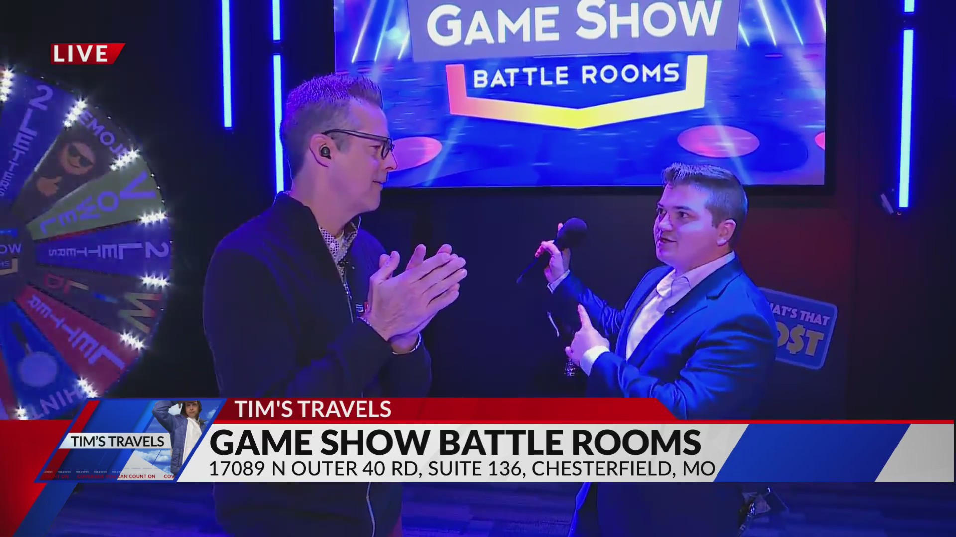 Tim’s Travels: Game Show Battle Rooms in Chesterfield, Missouri – FOX 2