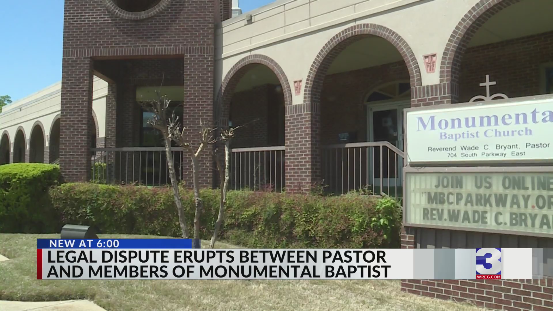 Legal dispute erupts between pastor, members of Monumental Baptist ...