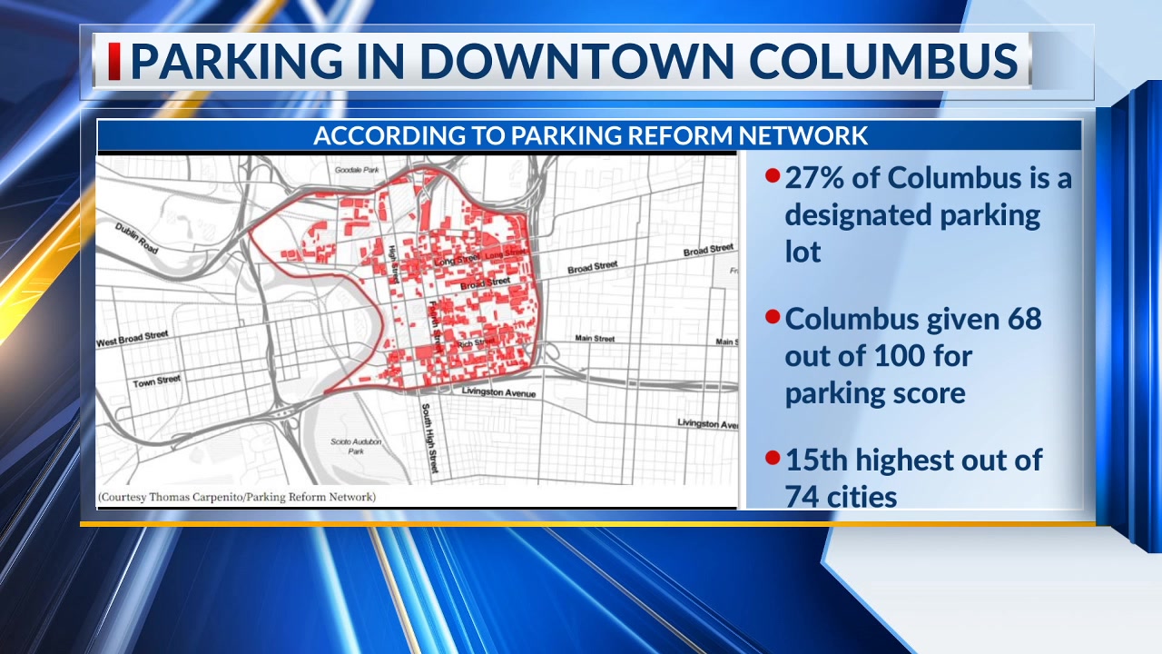 Map: See how much of Downtown Columbus is parking lots – NBC4 WCMH-TV