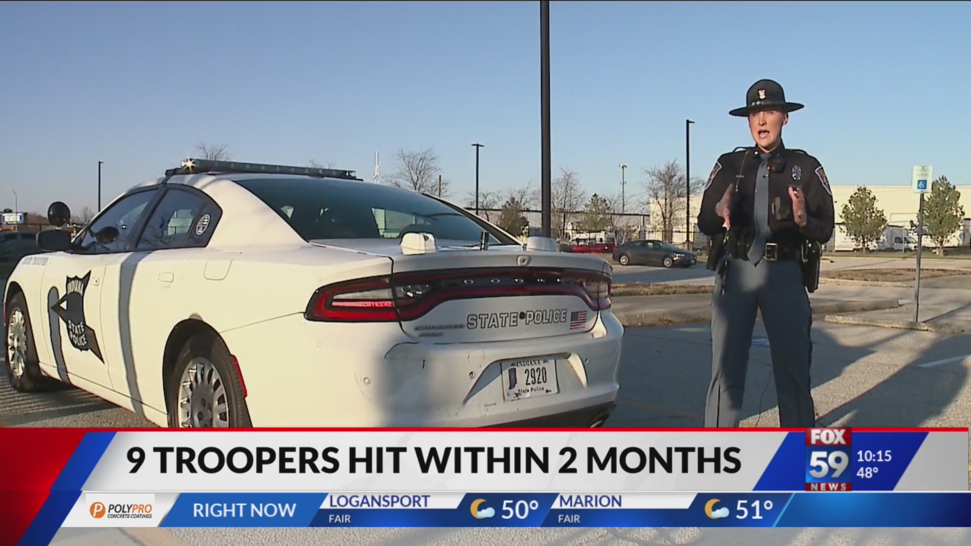 ISP reports several troopers and patrol cars have been struck so far in ...