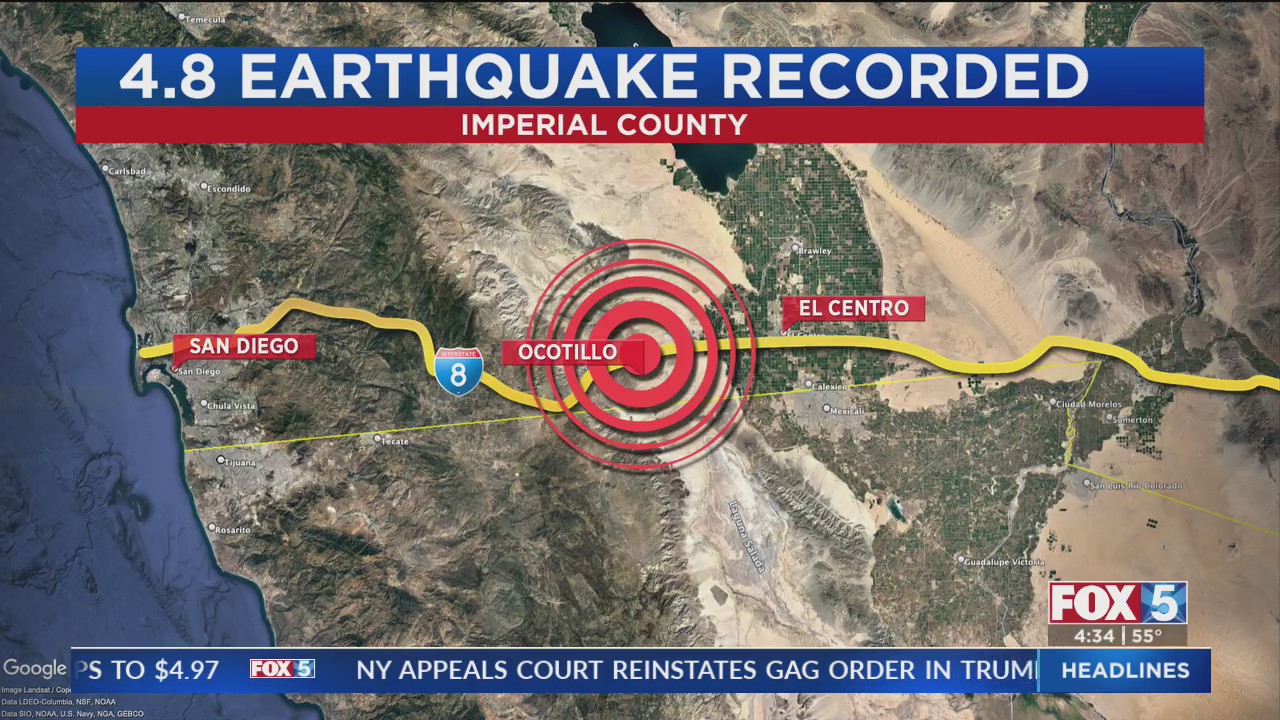 Three earthquakes Strike Near San Diego County – FOX 5 San Diego & KUSI ...