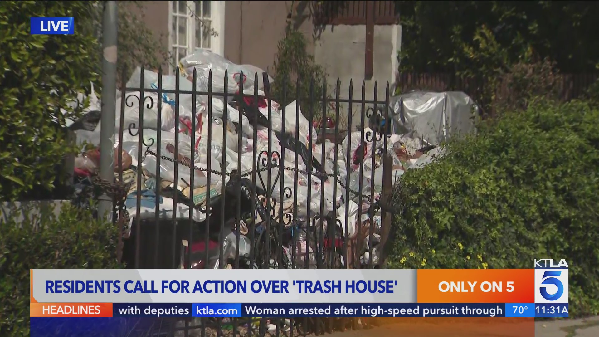 Residents call for action over Los Angeles ‘trash house’ – KTLA