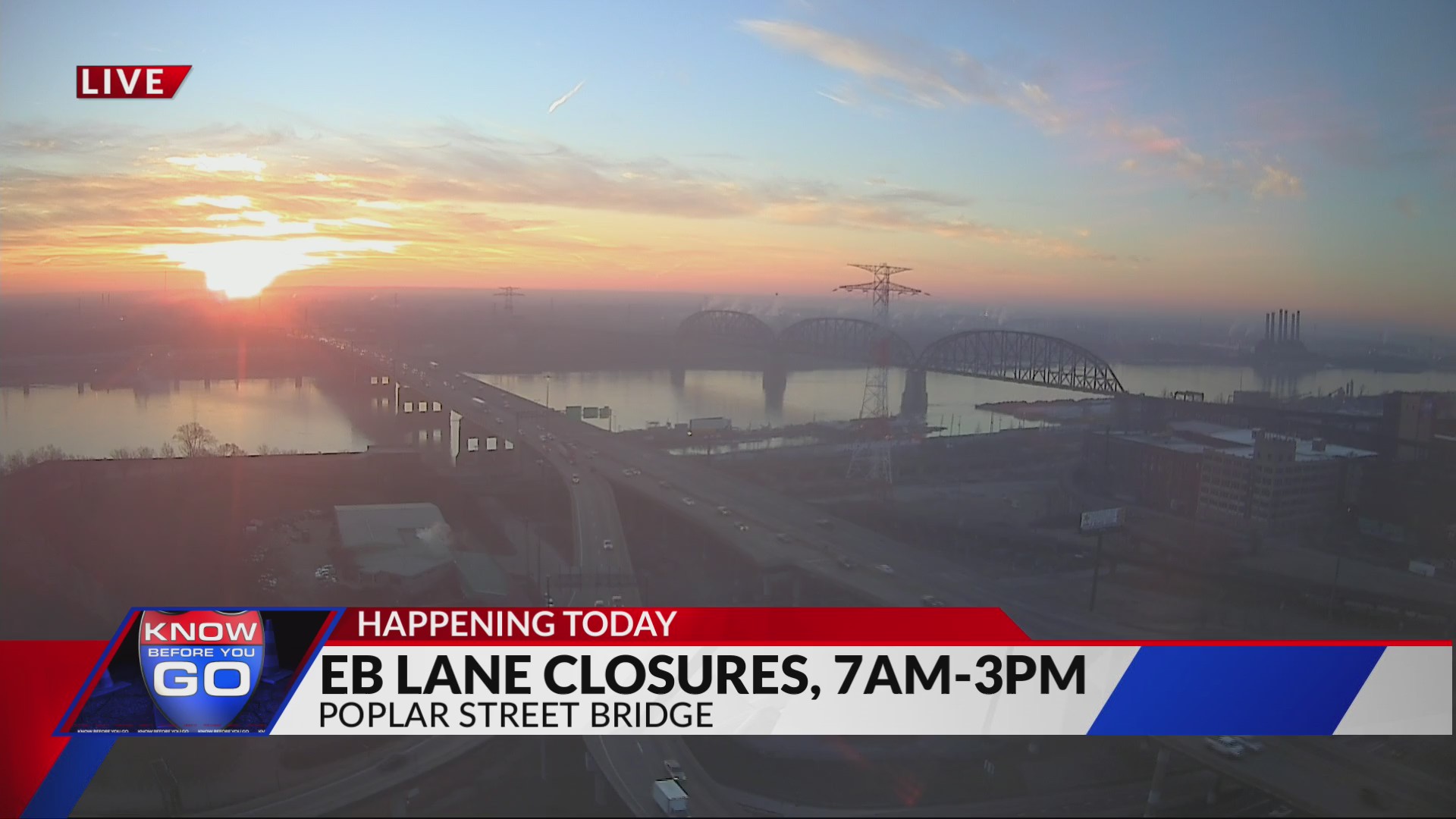 Eastbound lane closures today until 3 p.m. – FOX 2