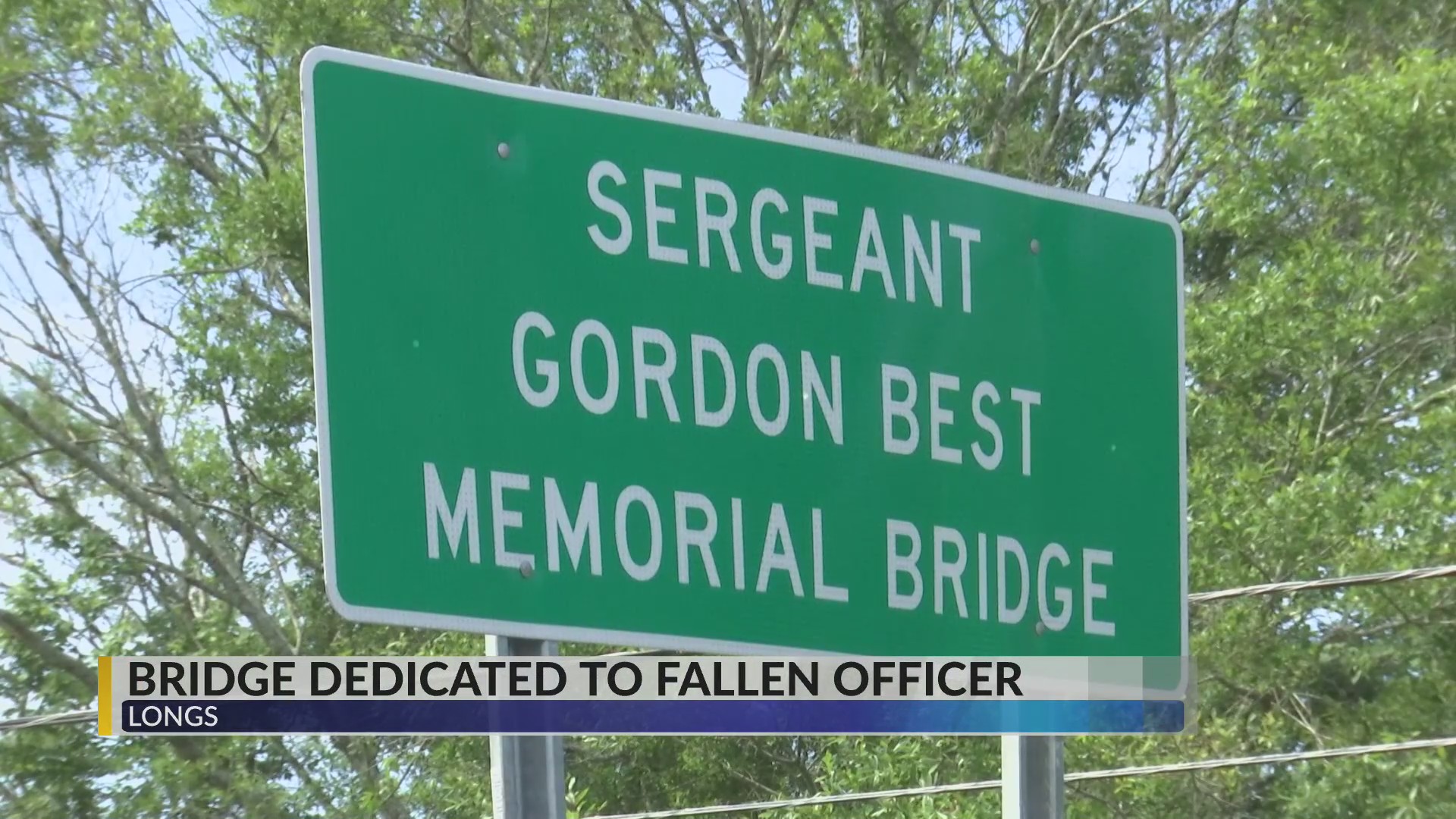 North Myrtle Beach bridge dedicated to fallen officer Gordon Best – WBTW